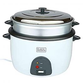 Black & Decker 4.5 Liter 1600W Metal Rice Cooker - White RC4500 MZ