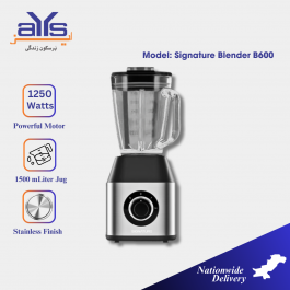 Signature Blender B600 - 1500ml Glass Jug, 1250W High Power, Smart ...