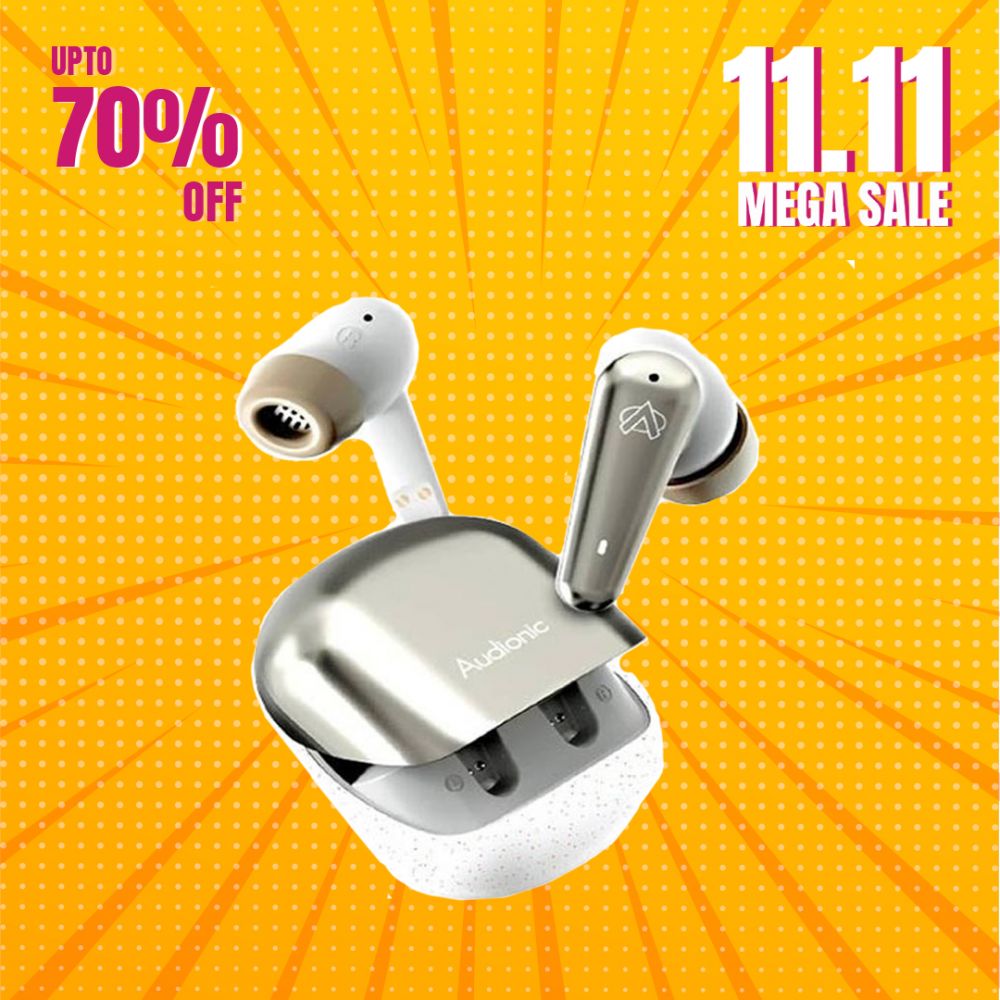 Audionic Airbud 595 Flip Earbuds-Champagne White Price in Pakistan