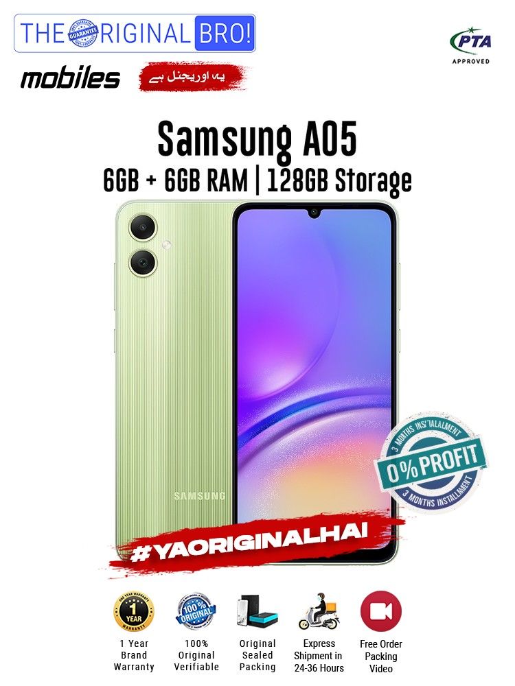 Samsung A05 | 6GB RAM - 128GB Storage | PTA Approved | 12 Months ...