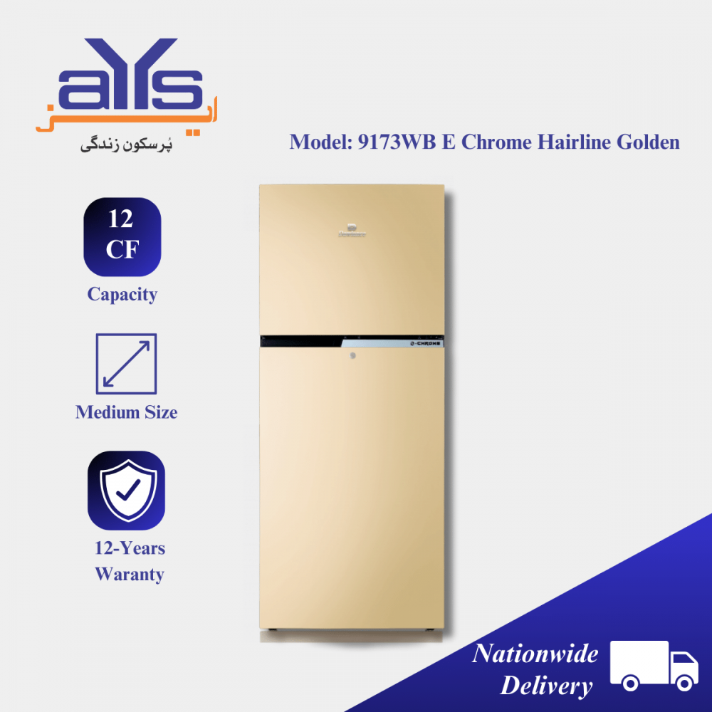 Dawlance 12 Cubic Feet Double Door Refrigerator 9173WB E Chrome ...