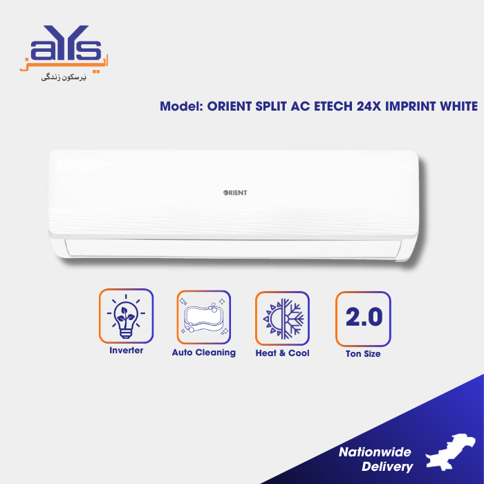 Orient 2 Ton DC Inverter Split Air Conditioner Etech 24X Imprint Heat ...